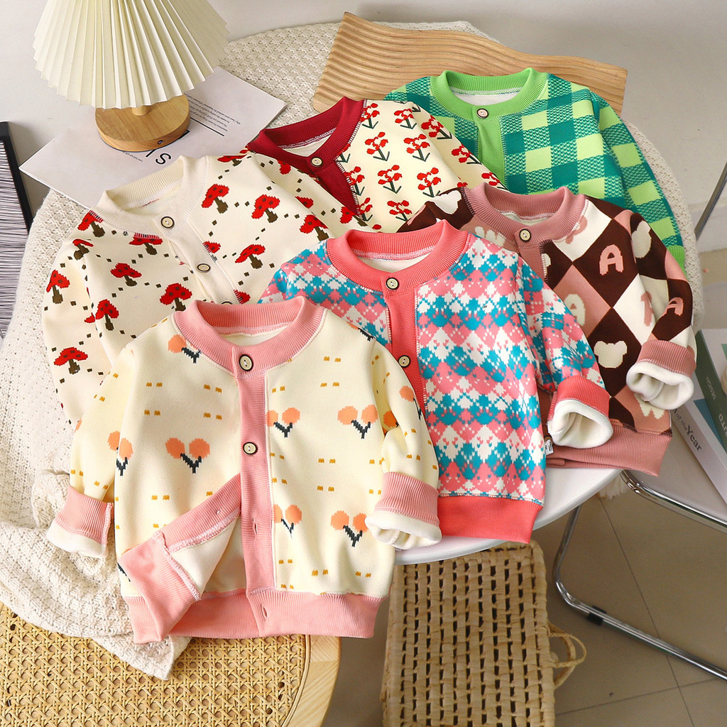(6m-5years) Knitted Jacket Boys Girls Toddler Kids Warm Cardigan ...