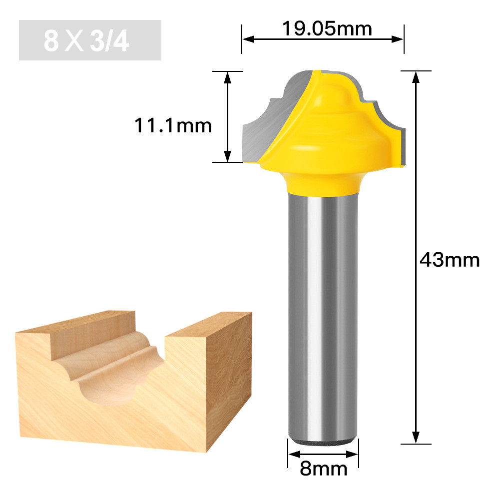 8mm Shank Edge Profile Router Bit Frame Molding Carving Bit Cabinet ...