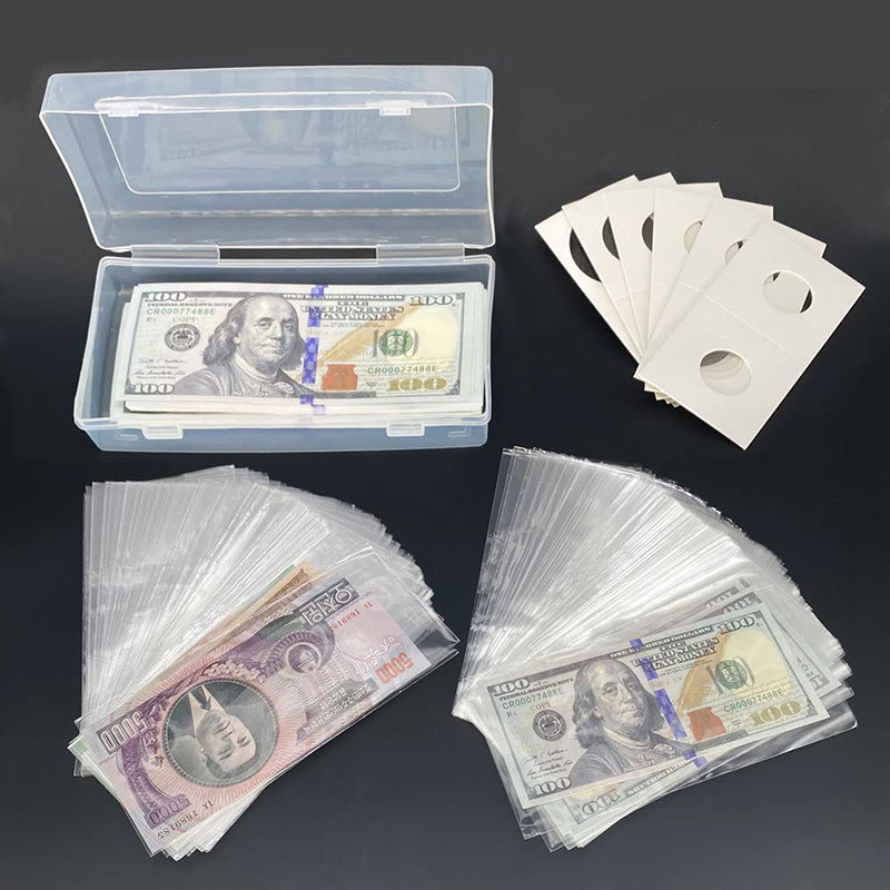 100 USD Banknote Sets With 1 Collection Box, Plastic USD Banknote Clip ...