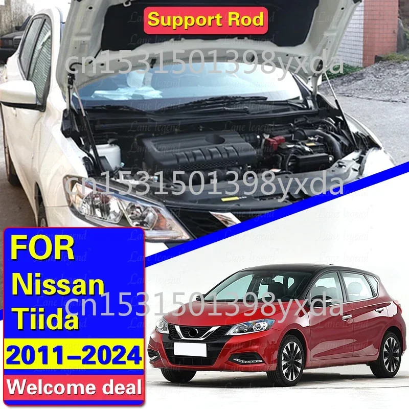 For Nissan TIIDA Pulsar 2011-2024 Car Engine Cover Spring Shcok Lift ...