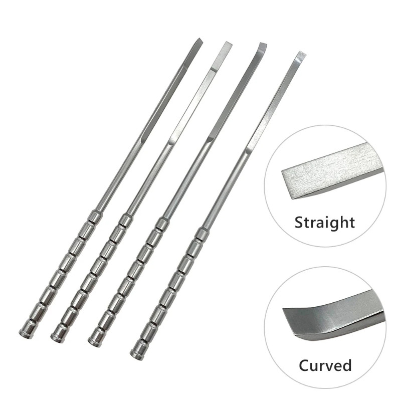 Stainless steel UBE bone knife bone chisel Straight Curved Dual Channel Spinal Endoscopy ...
