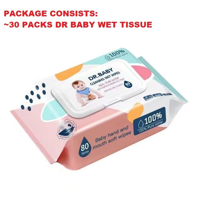 🍁READY STOCK🍁Packs Wet Tissue Baby 30/80 Tisu Basah Non Alcohol Baby ...