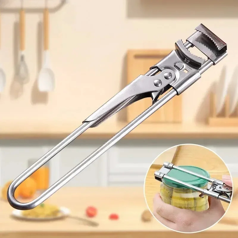 Adjustable Can Opener Multi-Function Bottle Opener Non-slip Stainless ...