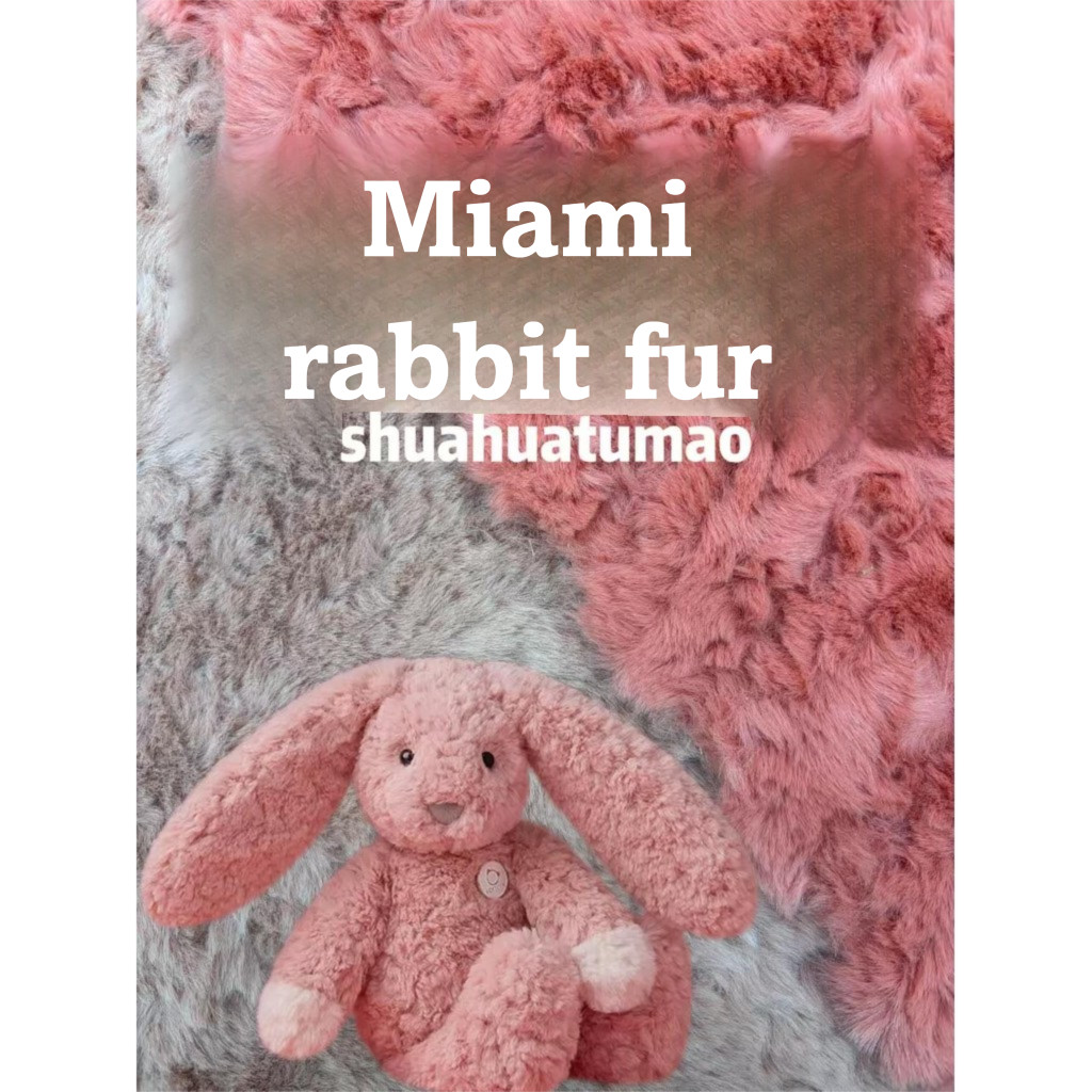 12mm Dense Miami Rabbit Fur Velvet Fabric Fursuit Cotton Doll DIY ...
