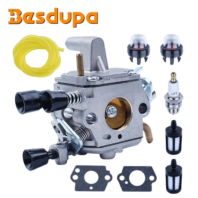 Carburetor Gasket Fuel Filter Kit For Stihl FS120 FS200 FS250 FS300 ...