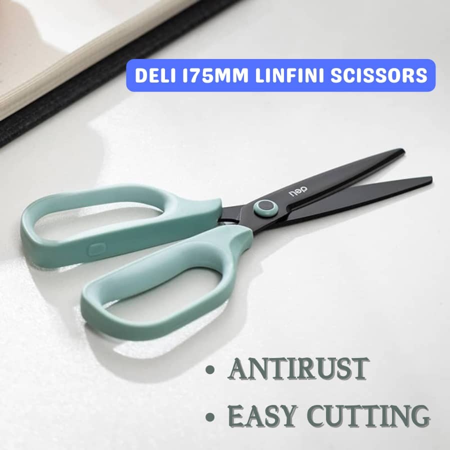 Deli Scissors Stainless Steel Anti-Rust Blackening Blades Scissors ...