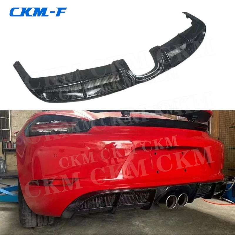 Carbon Fiber Rear Bumper Lip Diffuser Spoiler Bodykit for Porsche 981 ...