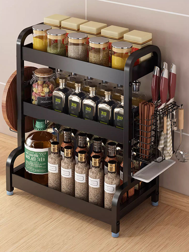 Ready Stock~Pure Stainless Steel Multifunctional Kitchen Condiment Rack ...