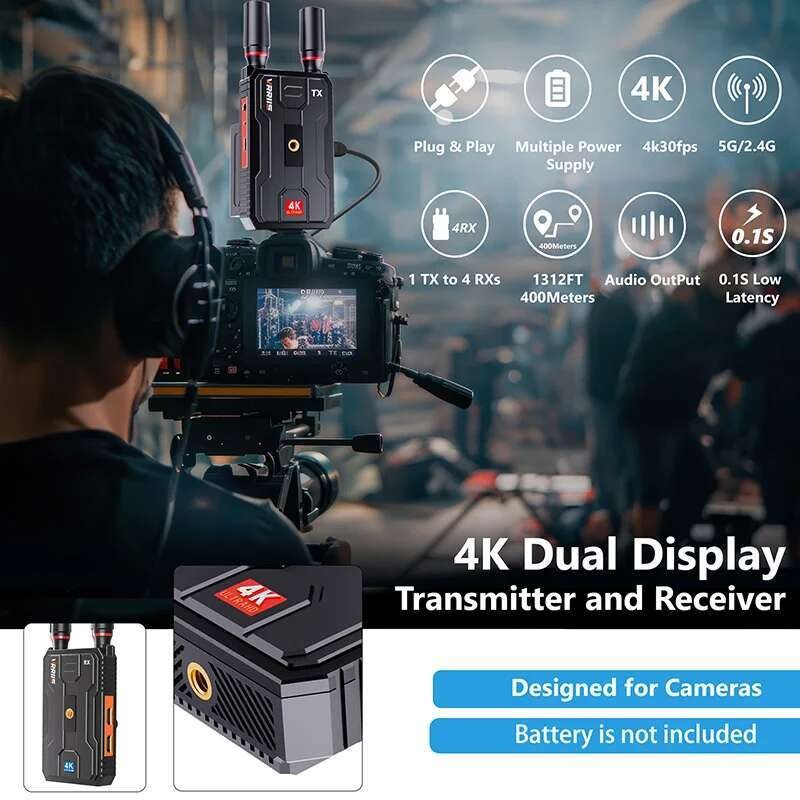 4K Wireless HDMI Extender Video Transmitter and Receiver 400m ...