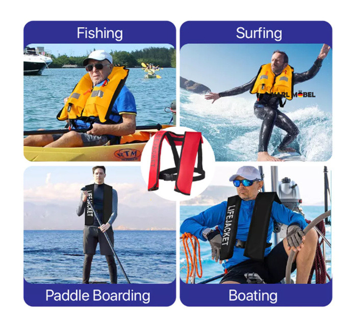 Fishing life jacket swimming rowing drifting life jacket adult marine ...