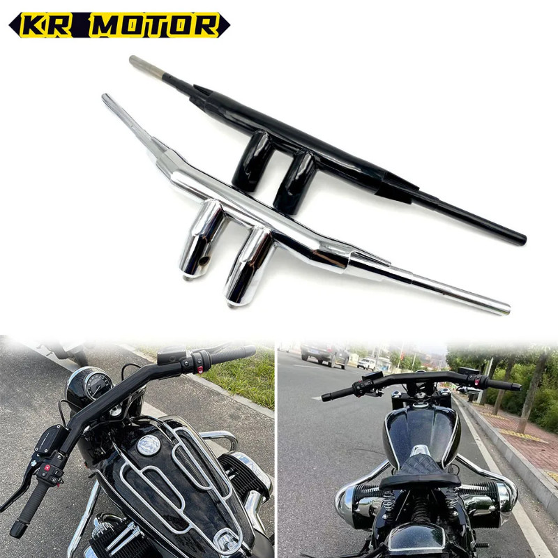 Fit R 18 Motorcycle 2 inch Straight Handle T Handlebar Accessories For ...