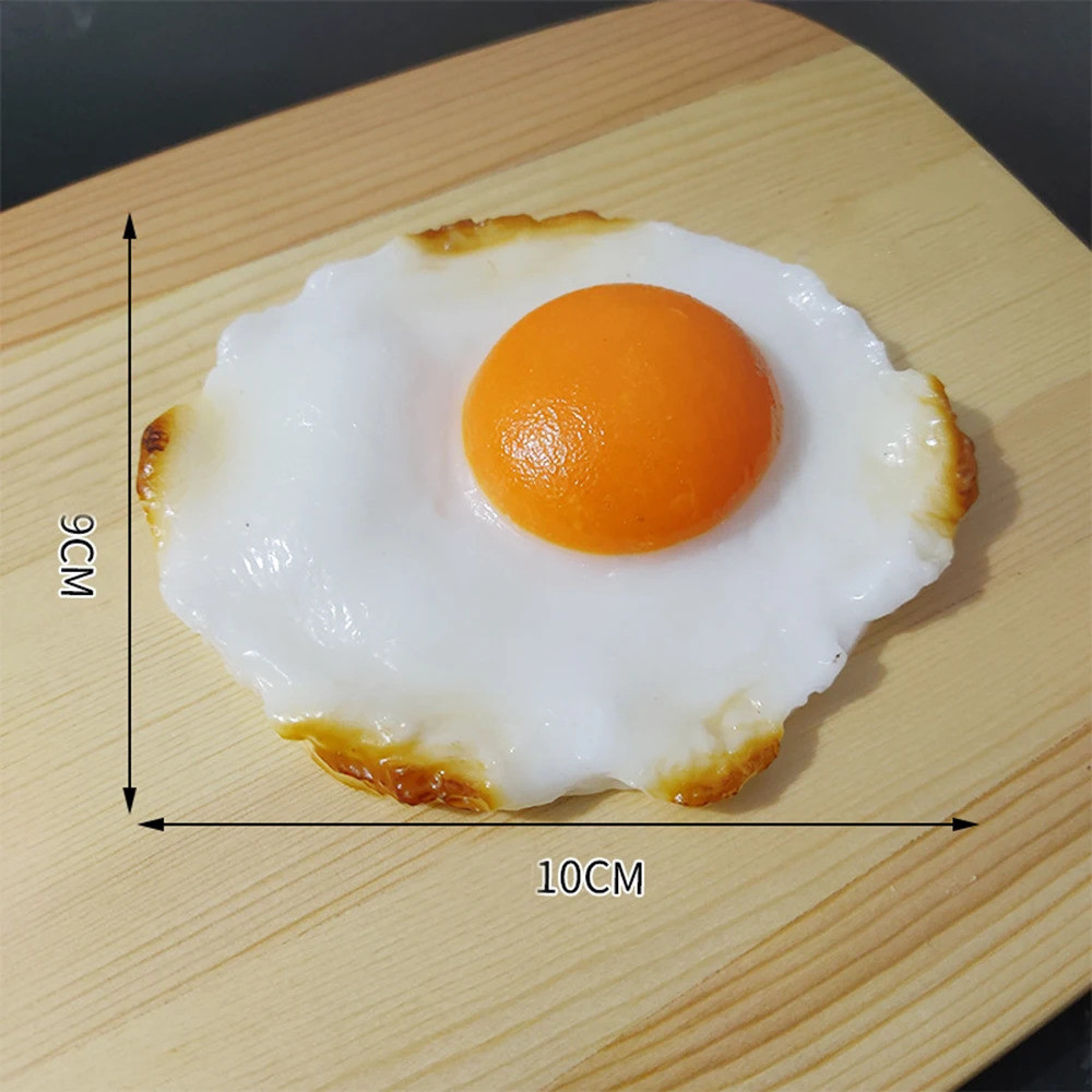 Simulation Egg Fake Food Artificial Fried Egg Model Window Decor ...