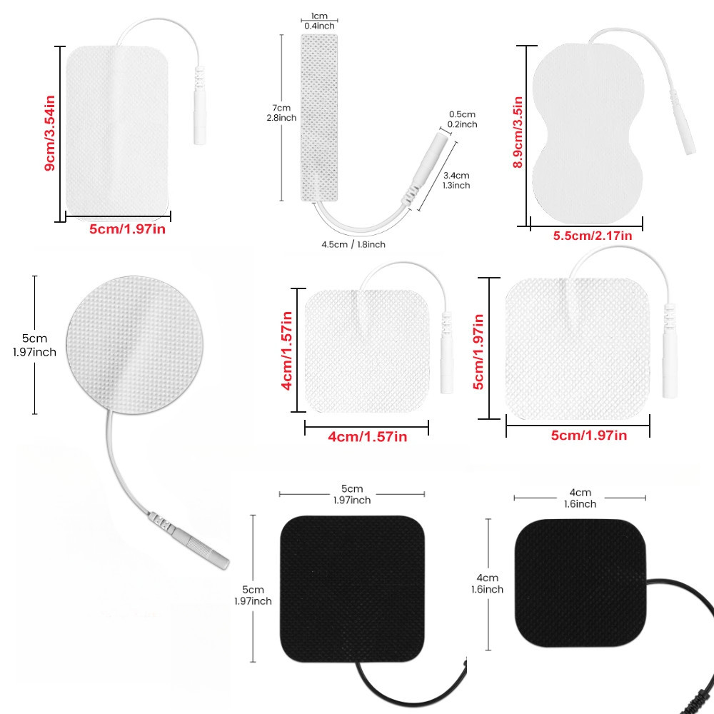 Suolaer TENS Electrode Pads Gel Reusable Self-Adhesive Electrode Pads ...