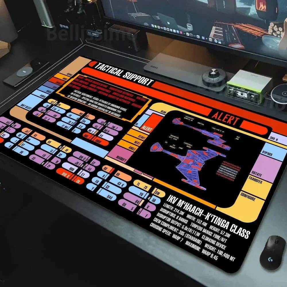 Starship Blueprint Pad Desk Pad Mouse Pad Gamer Computer Cabinet Star ...