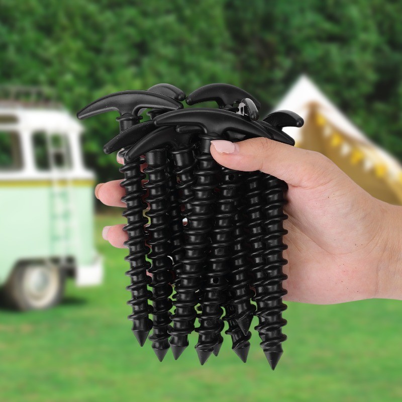15Pcs Tent Fixed Nails - Spirals Tent Stake - Screw Anchor Stakes ...