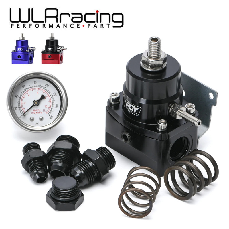 Aluminum Universal AN8 Feed & AN6 Return Line Fuel Pressure Regulator W ...