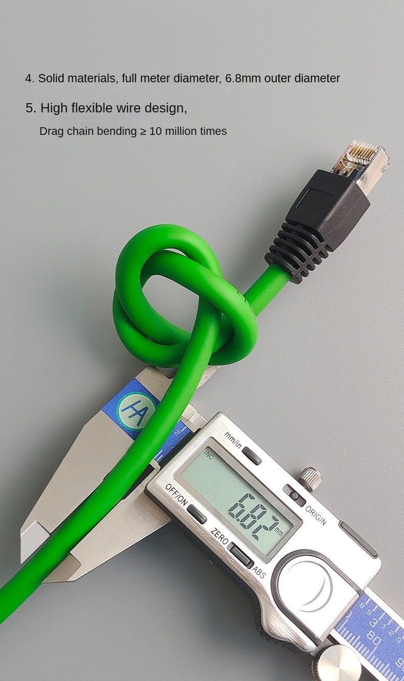 High Soft Drag Chain Industrial Network Cable Super Six Class CAT6A ...