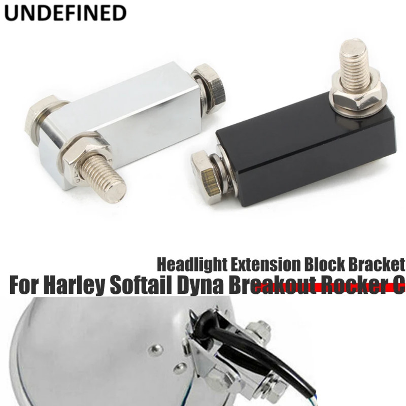Headlight Mounting Block Extension Bracket For Harley Softail Dyna ...