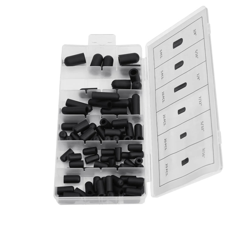 80pc Rubber Vacuum Line Cap Vacuum Hose End Cap For Most Car Carburetor ...