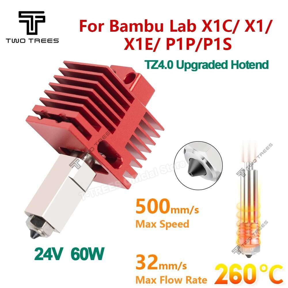 3D Upgrade TZ 4.0 Hotend Kit for Bambu Lab X1C/X1/X1E/ P1P/P1S One ...