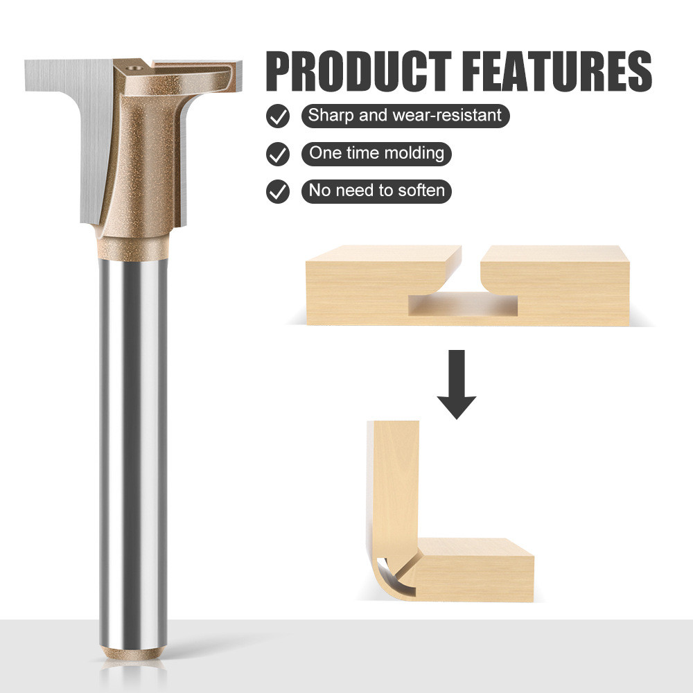 1/4 Shank Round Bottom Folding Bit Acrylic Board Edge Cutter for Wood ...