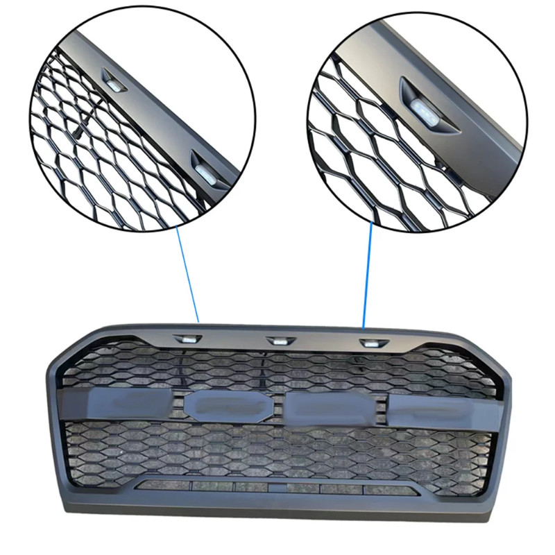 Car Grid Front Grille For Ford Ranger T7 2015 2016 2017 XL XLT Mk3 ...