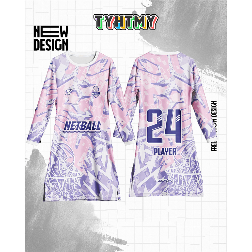 【Free Custom Netball jersey name】 Unisex Design Long sleeves - NETBALL ...