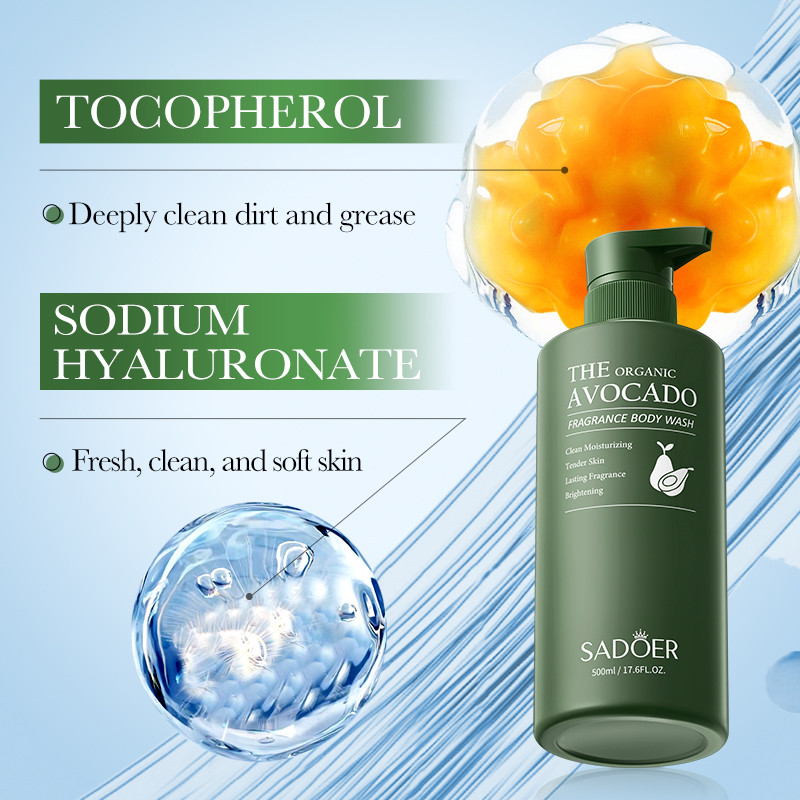 ROREC SADOER Organic Avocado Fragrance Body Wash Clean Moisturizing ...