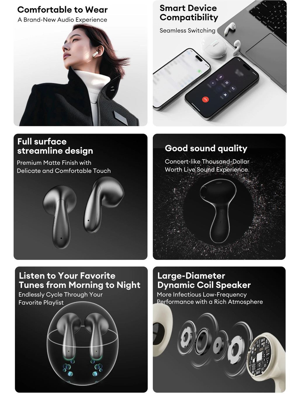 Lenovo Earbuds Thinkplus LP48 Bluetooth 5.4 Wireless Earphone Curve ...