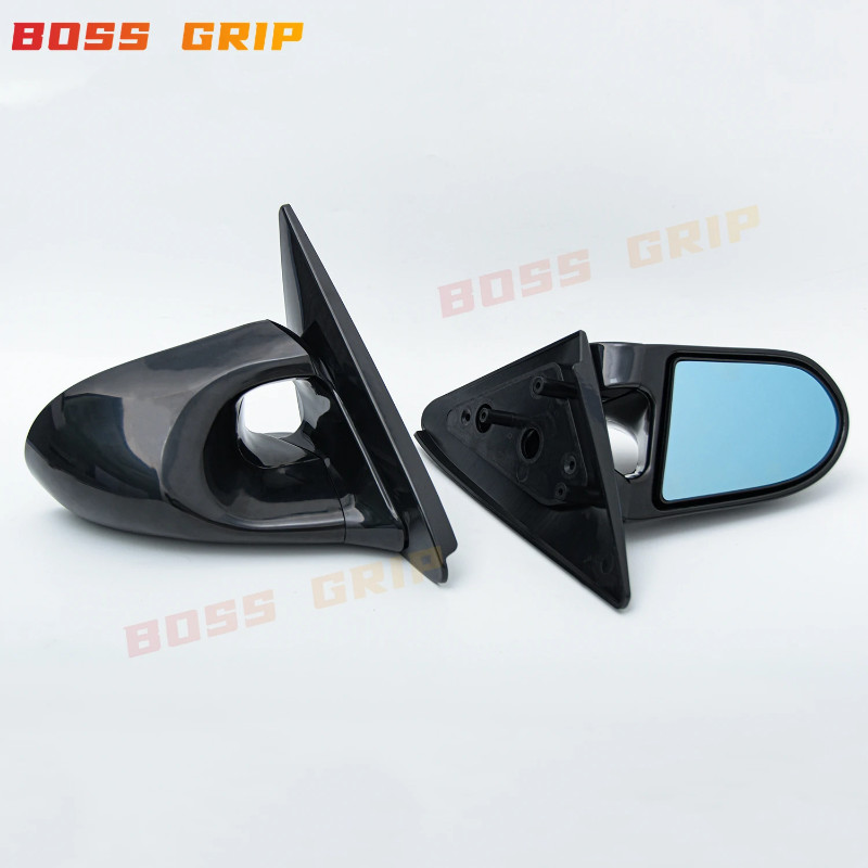 Black/Carbon Film Car Manual Adjustable Spoon Style Rearview Mirror Car ...