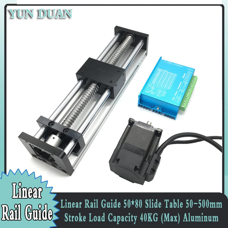 Linear Rail Motor Kit Load 40KG (Max) Sliding Table Ball Screw Module ...