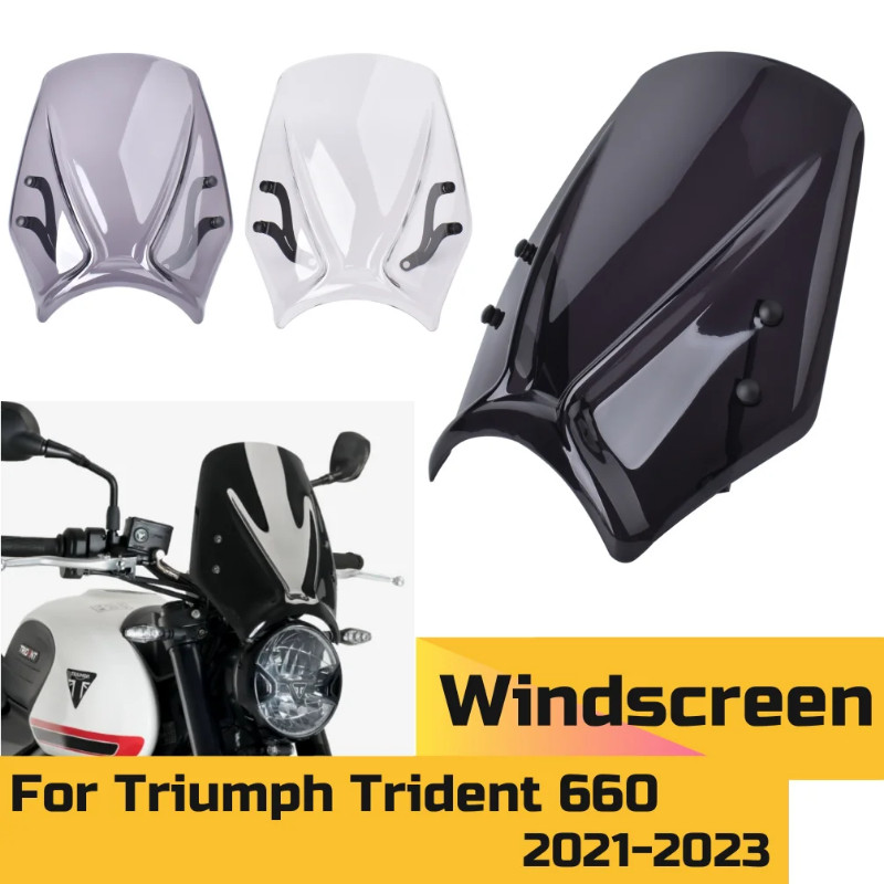 For Trident 660 Windshield Windscreen Wind Deflector Air Screen Shield ...