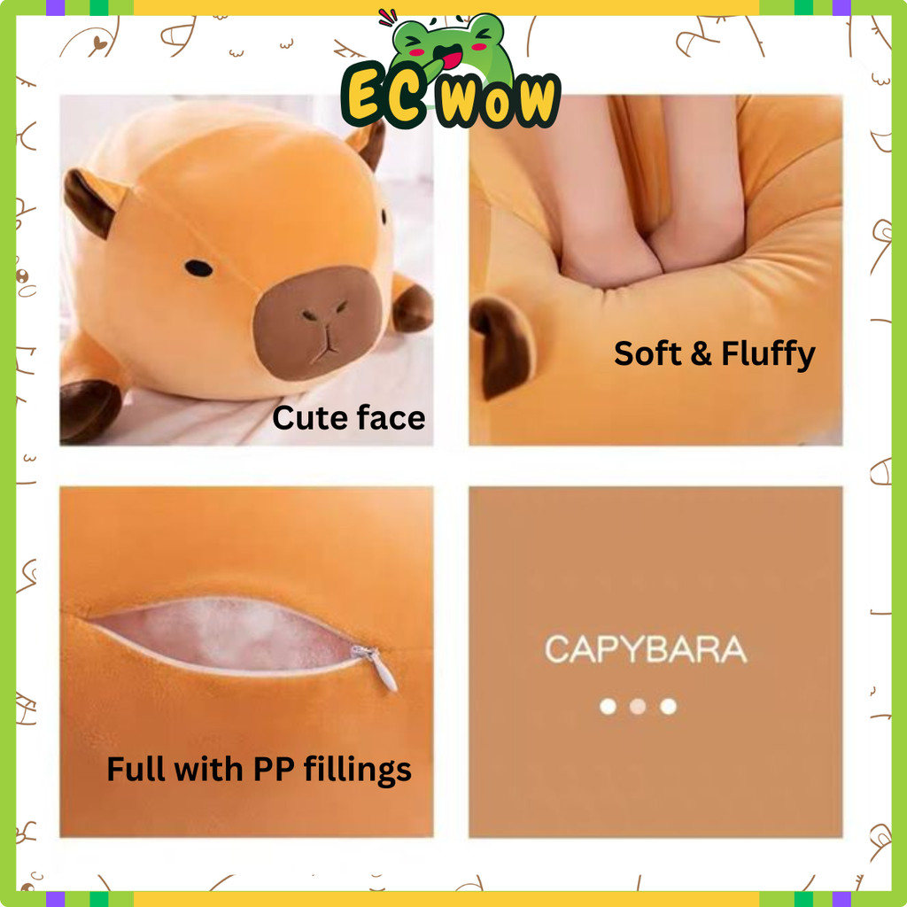 Capybara plush capibara bantal capybara comel capybara plushie patung ...