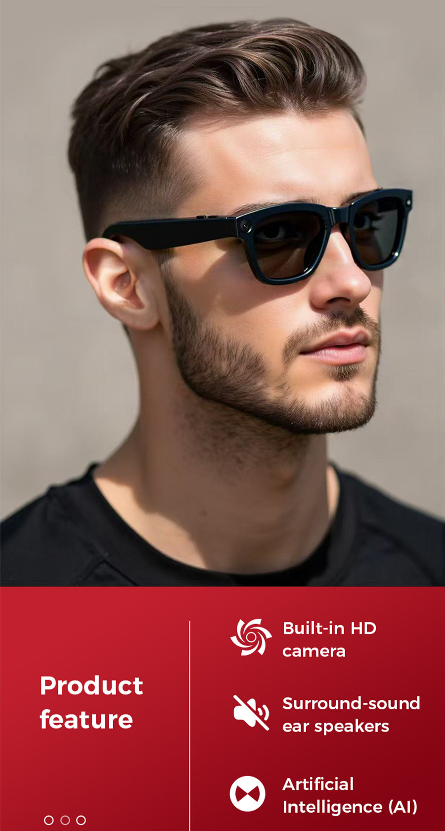 2025 New AI Smart Glasses Camera HD 1080P Polarized 800W Pixels ...