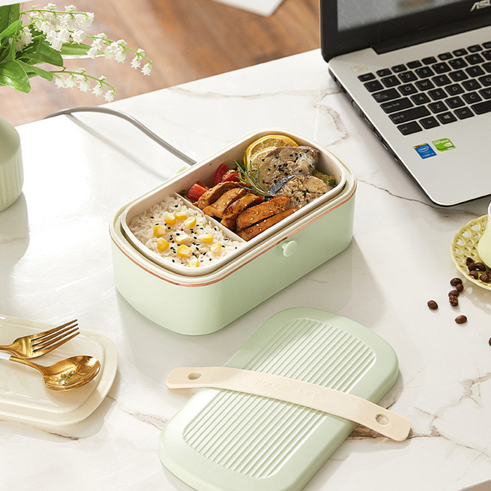 Electric Insulated Lunch Box Portable Waterless Heated 304 Stainless ...