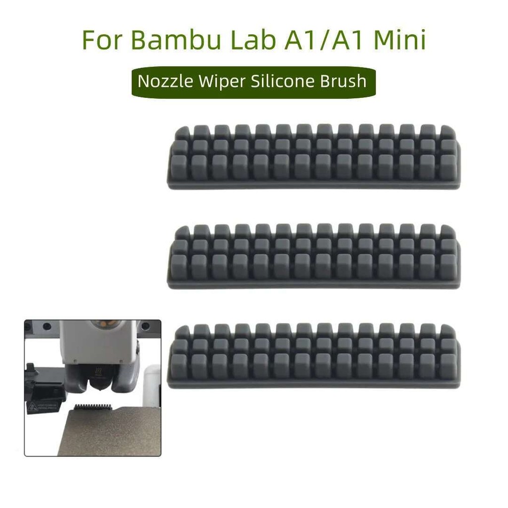 Nozzle Brush for Bambu Lab A1 Wiper Silicone Brush Hotbed Mounted ...