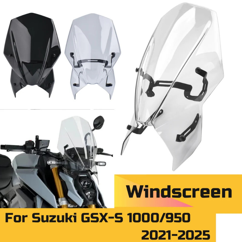 GSXS1000 GSXS950 Windshield Windscreen Wind Deflector Air Screen Shield ...