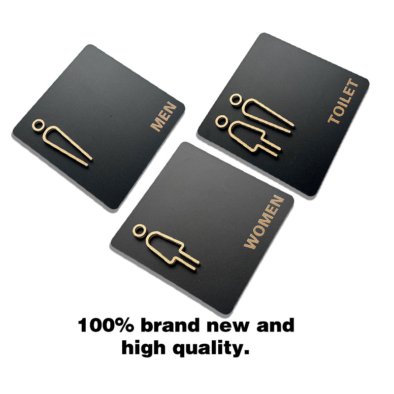 Washroom Signage Acrylic Public Toilet Door Signage Men's And Women's ...