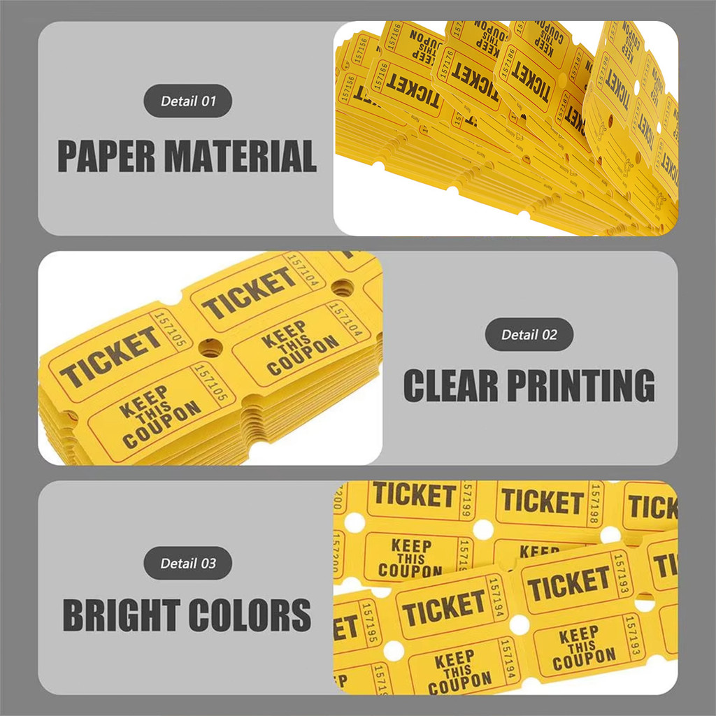 200Pcs For Classroom Raffle Tickets Game Tickets Single Paper Labels ...