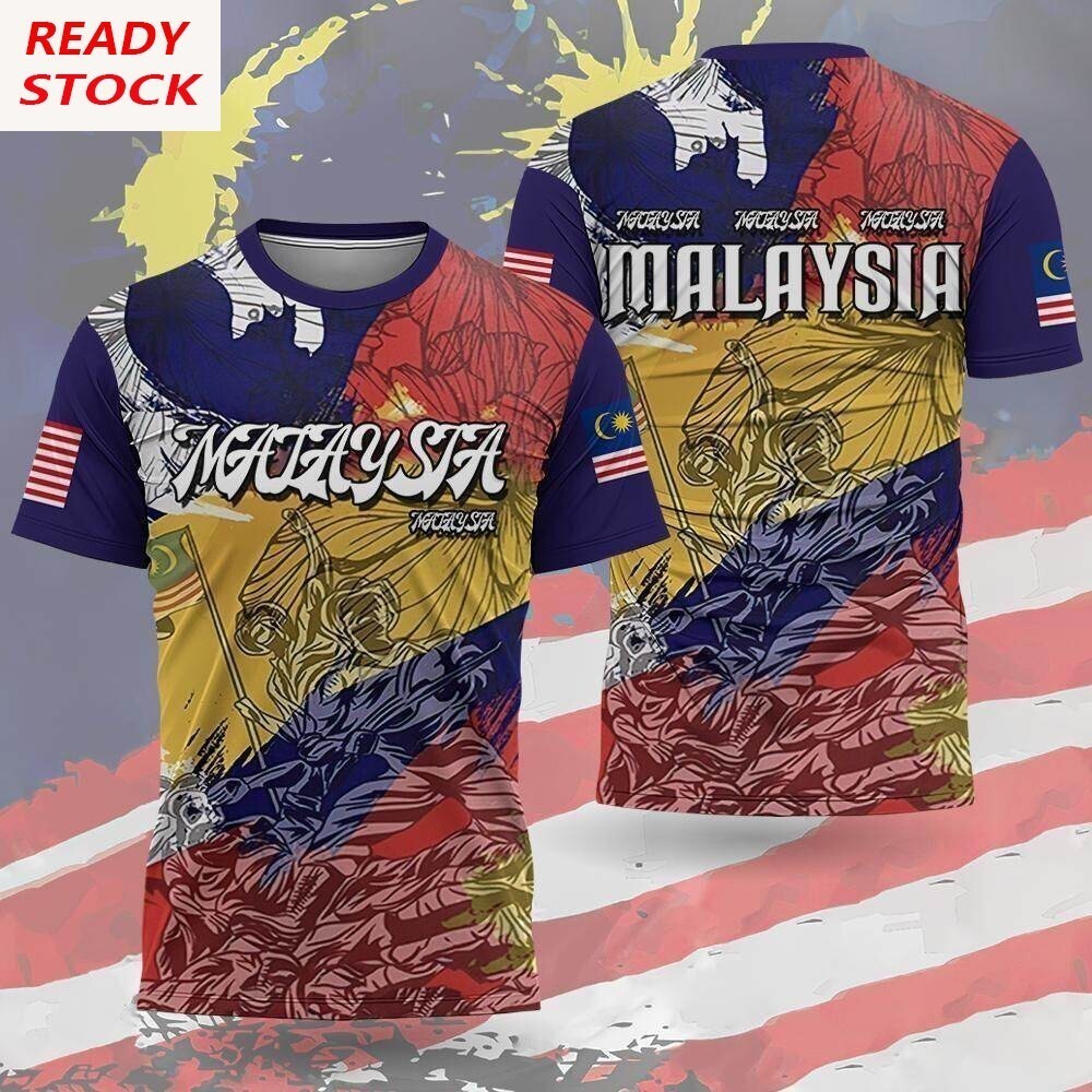 Baju Merdeka 2025 Merdeka T Shirt Men's T-Shirts 68th Anniversary Short ...