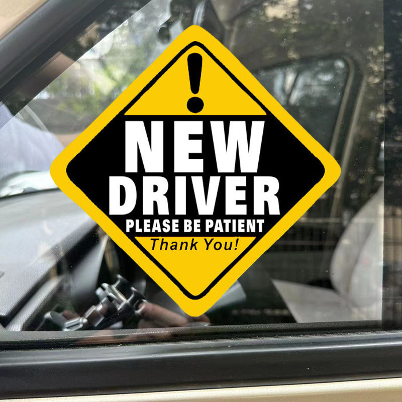 Diamond New Driver Signs New Driver Safety Warning Sticker 15cm ...