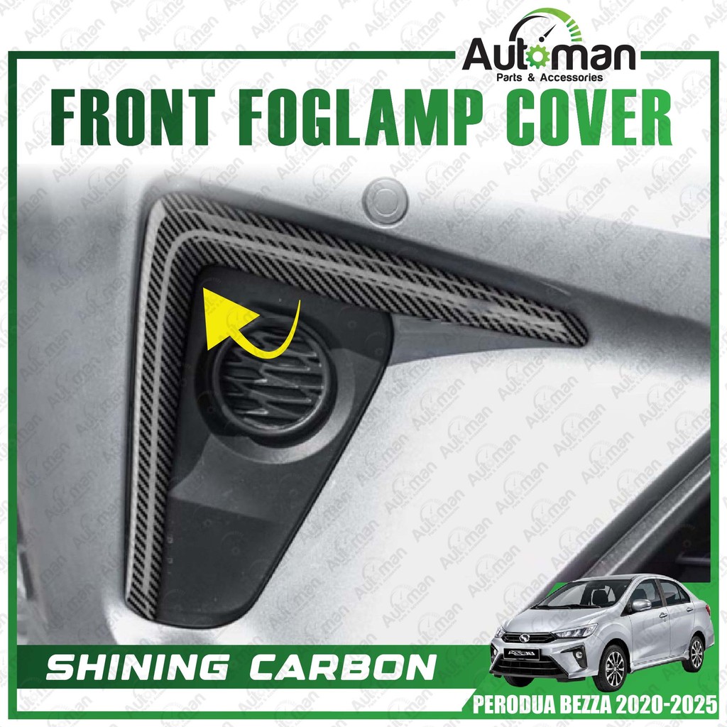 Front Fog Lamp Foglamp Frame Cover Perodua Bezza 2020 - 2025 Chrome ...