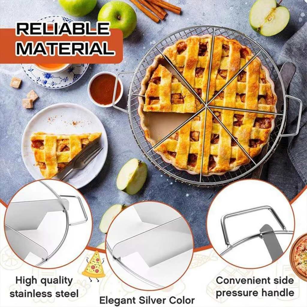 Stainless Steel pizza cutter Pie Cutter 6/8-Slice cake and pizza ...