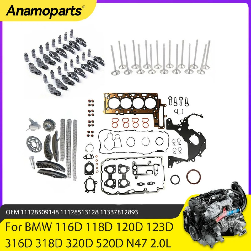Engine Rebuild Gasket Kit Fit 2.0 L N47 Diesel For BMW 118D 120D 316D ...