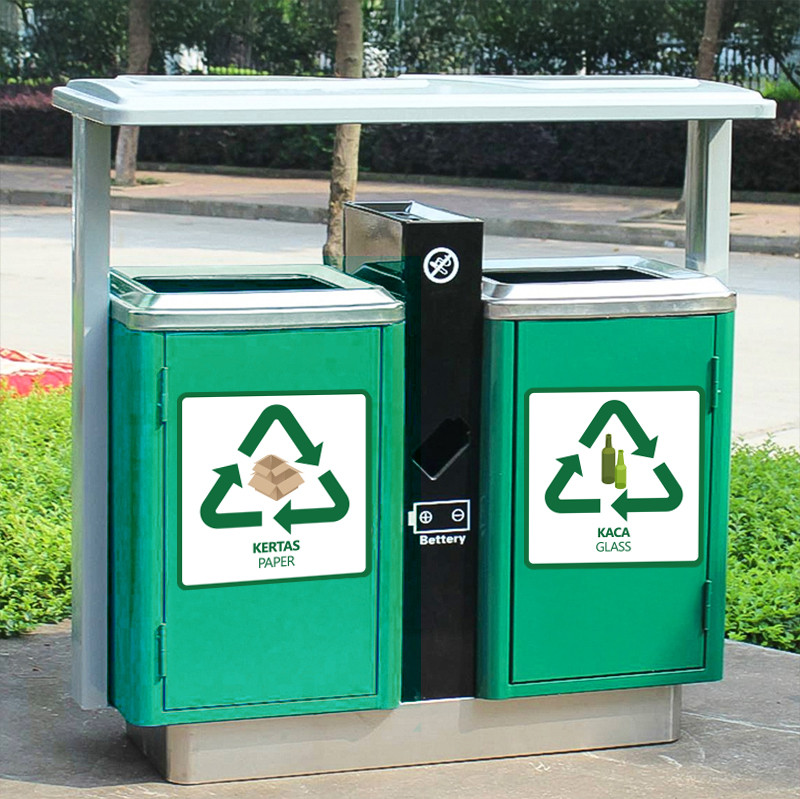 Green Recycling Label Stickers Eco-friendly Recyclable Marker Stickers ...