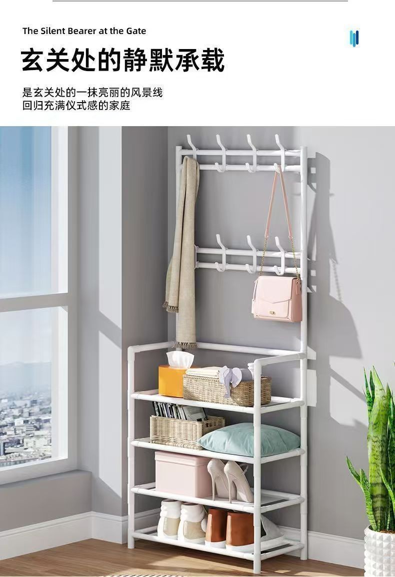 Rak kasut ringkas, rak kasut dan topi bersepadu lantai, rak kot, rak ...