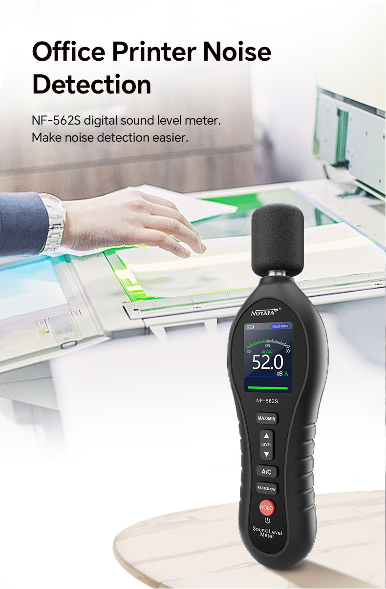 NOYAFA NF-562S Professional Digital Sound Level Meter 30-130dB Decibels High-precision color ...