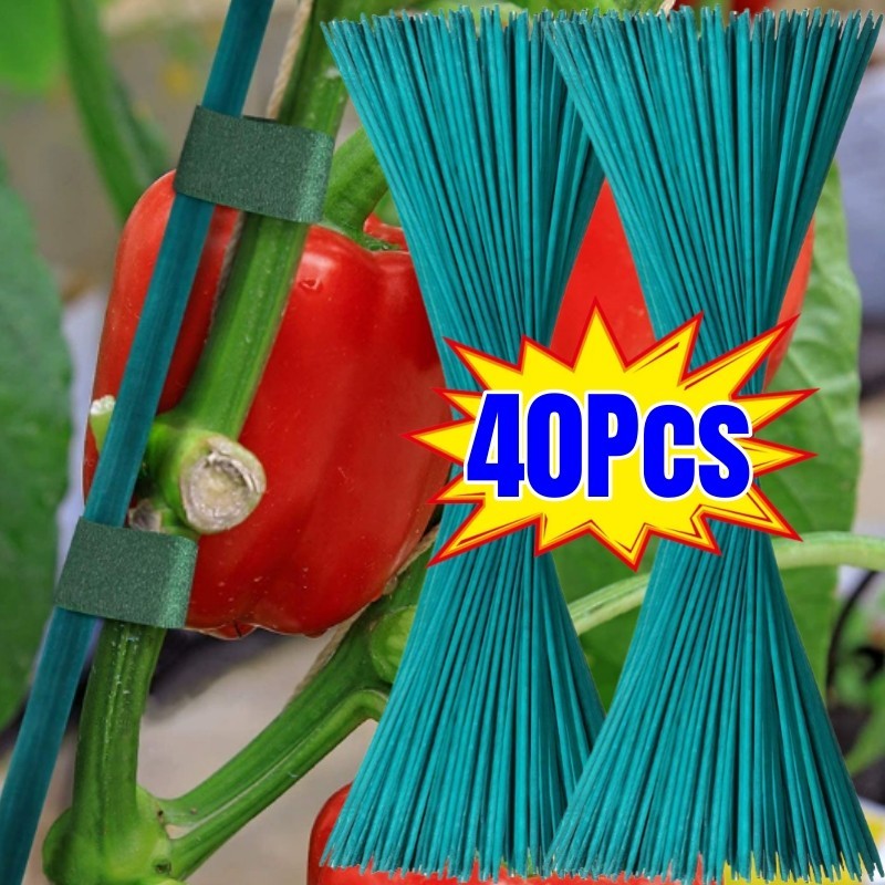 40Pcs Flower Arranging Sticks - Bonsai Fixed Rod - Artificial Green ...