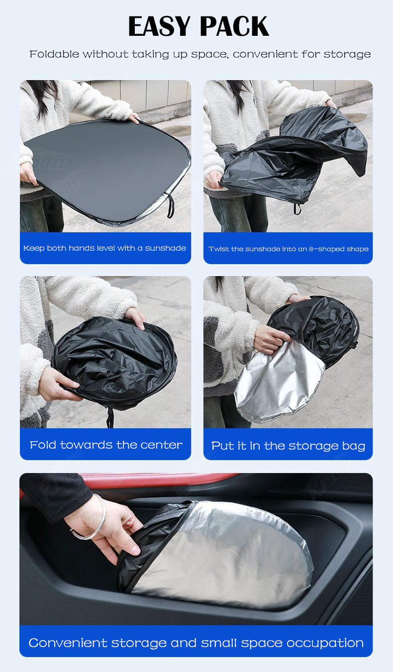 Toyota Foldable Sunshade Windshield Sun Visor Car Sun Protection UV ...