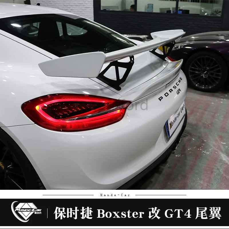 Car Styling Rear Trunk Spoiler Boot Lip Wing for Porsche 981 718 987 997 998 911 GT4 Carbon ...